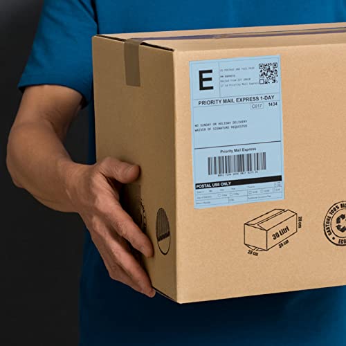 Label Printer with Thermal Shipping Blue Label - 4" x 6", 500 Sheets