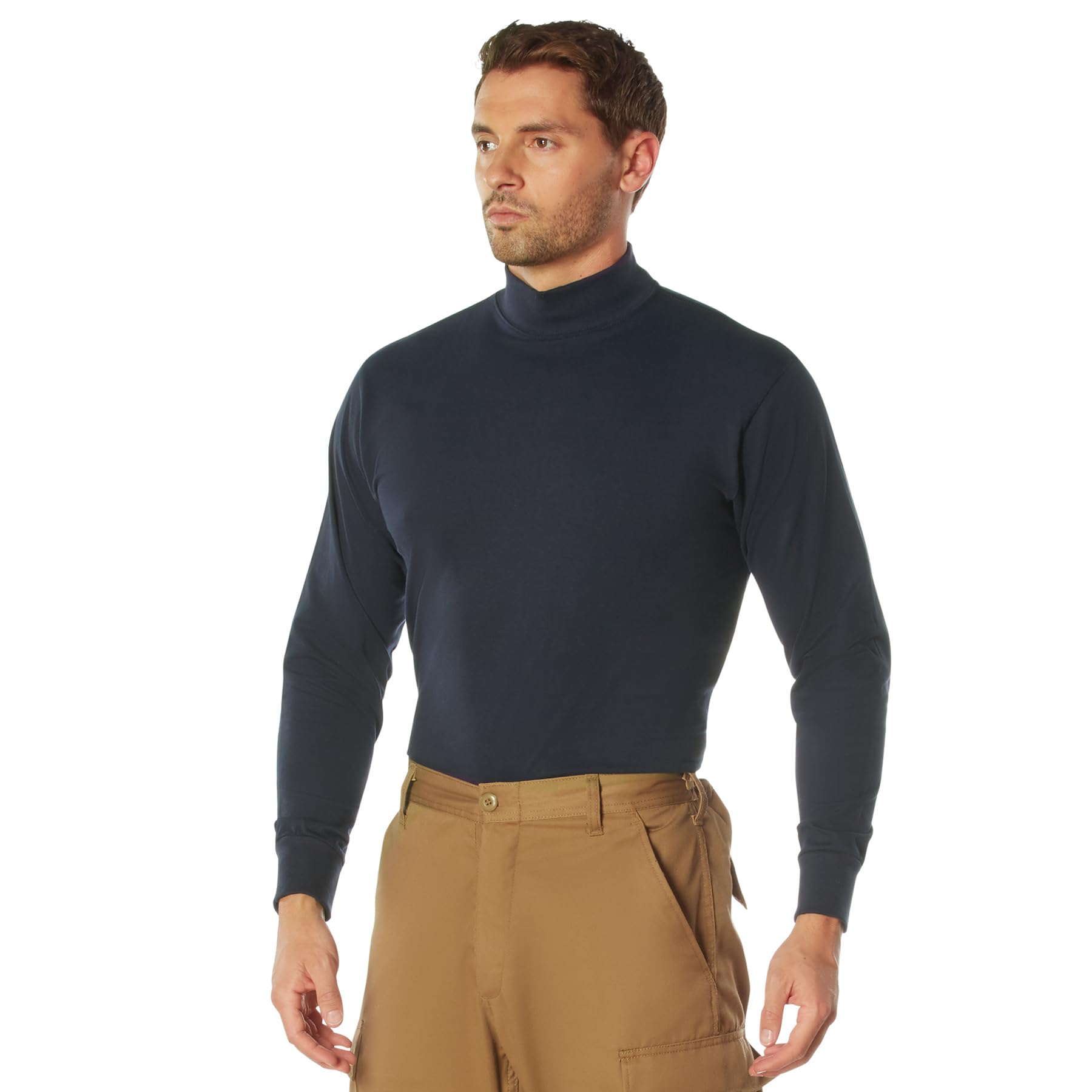 Rothco Mock Turtleneck, Midnight Navy Blue, Medium