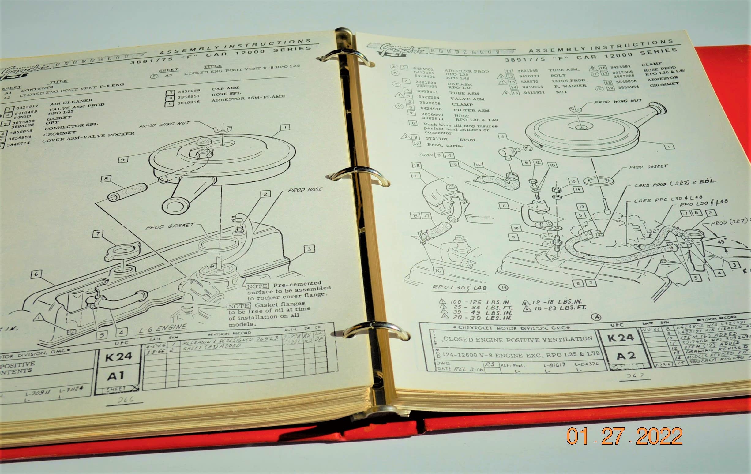 1967 Camaro Factory Assembly Manual Reprint including RS SS Z28