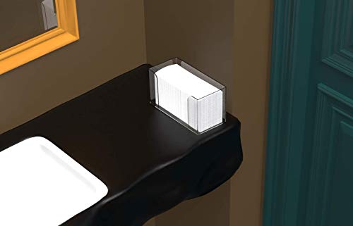 Cq acrylic Countertop Paper Towel Dispenser,Folded Paper Towel Holder,Clear Guest Towel Napkin Holder, Suitable for Z-fold, C-fold or Multi-Fold Paper Towels,Pack of 1