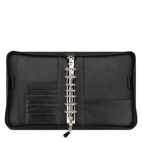 FranklinCovey - FC Basics Binder - Simulated Leather Zipper Binder (Classic, Black)