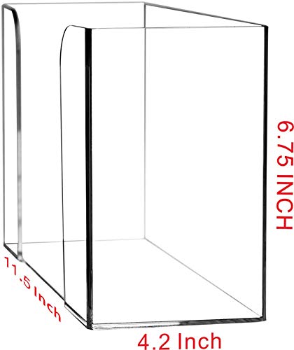 Cq acrylic Countertop Paper Towel Dispenser,Folded Paper Towel Holder,Clear Guest Towel Napkin Holder, Suitable for Z-fold, C-fold or Multi-Fold Paper Towels,Pack of 1