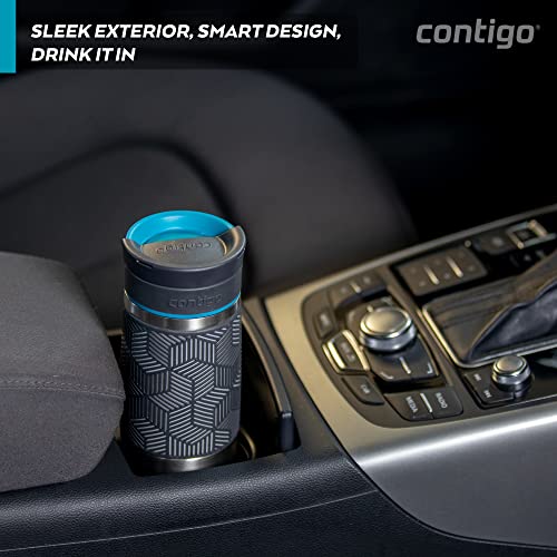 Contigo Autoseal Transit Stainless Steel Travel Mug, 16 Oz, Stainless Steel with Blue