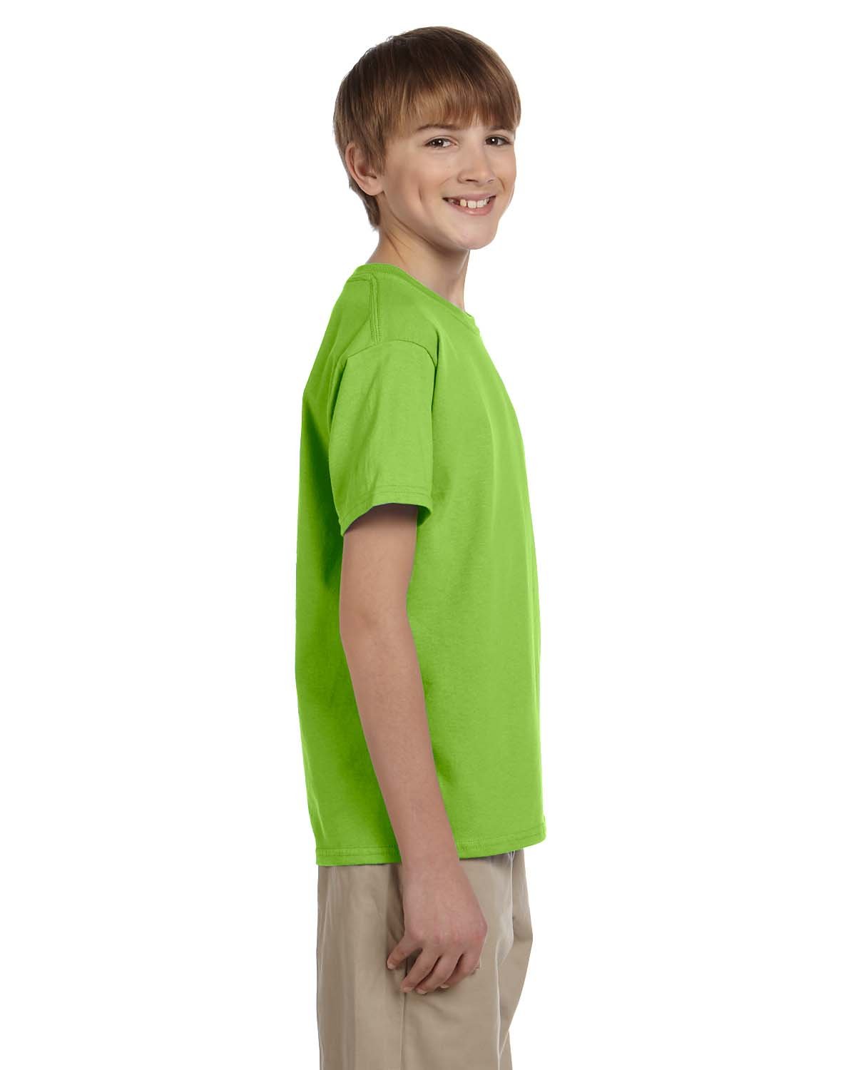 Hanes Youth Short Sleeve ComfortBlend T-Shirt, Lime, Large