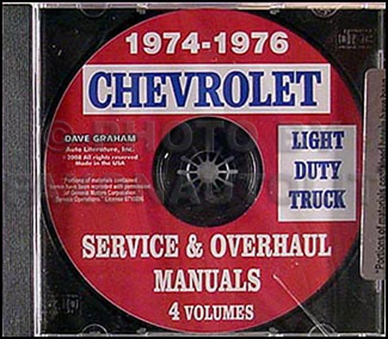 1974-1976 Chevrolet Pickup, Blazer, Van, & Suburban Repair Shop Manual CD-ROM