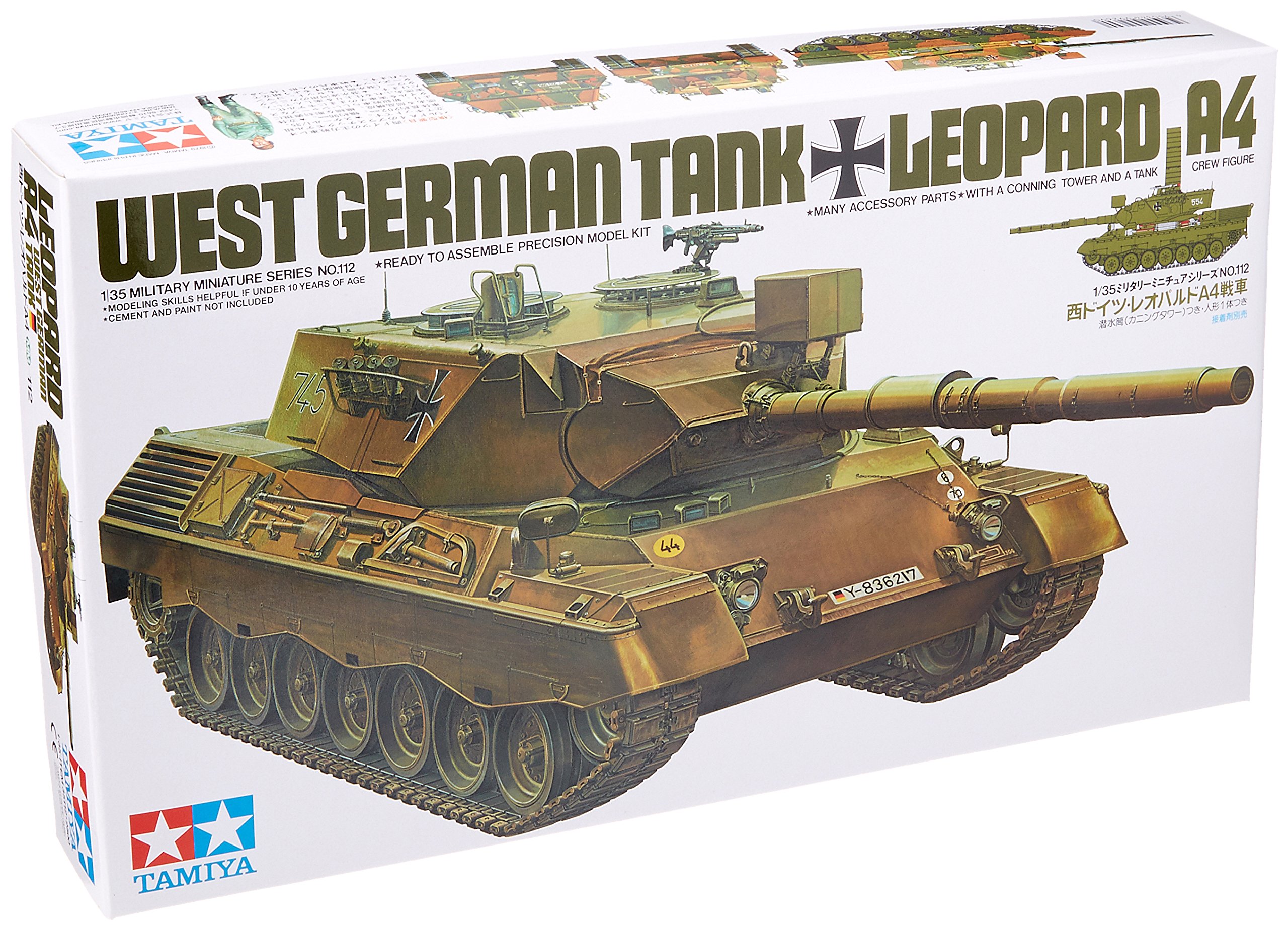 Tamiya Plastic Model 1: 35 300035112 German Army Leopard 1 A4 β 1