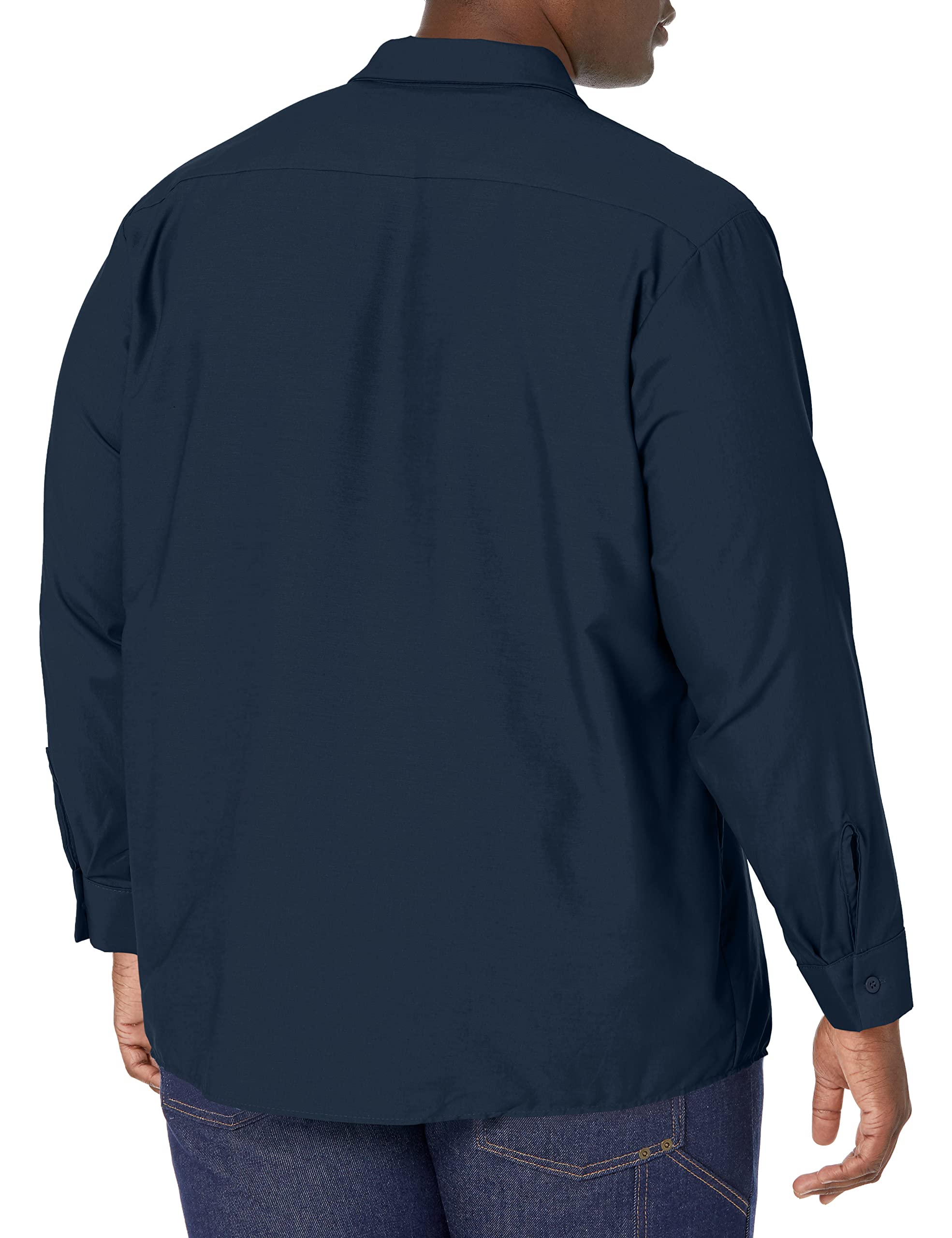 Red Kap Men's Industrial Work Shirt, Regular Fit, Long Sleeve, Navy, X-Large
