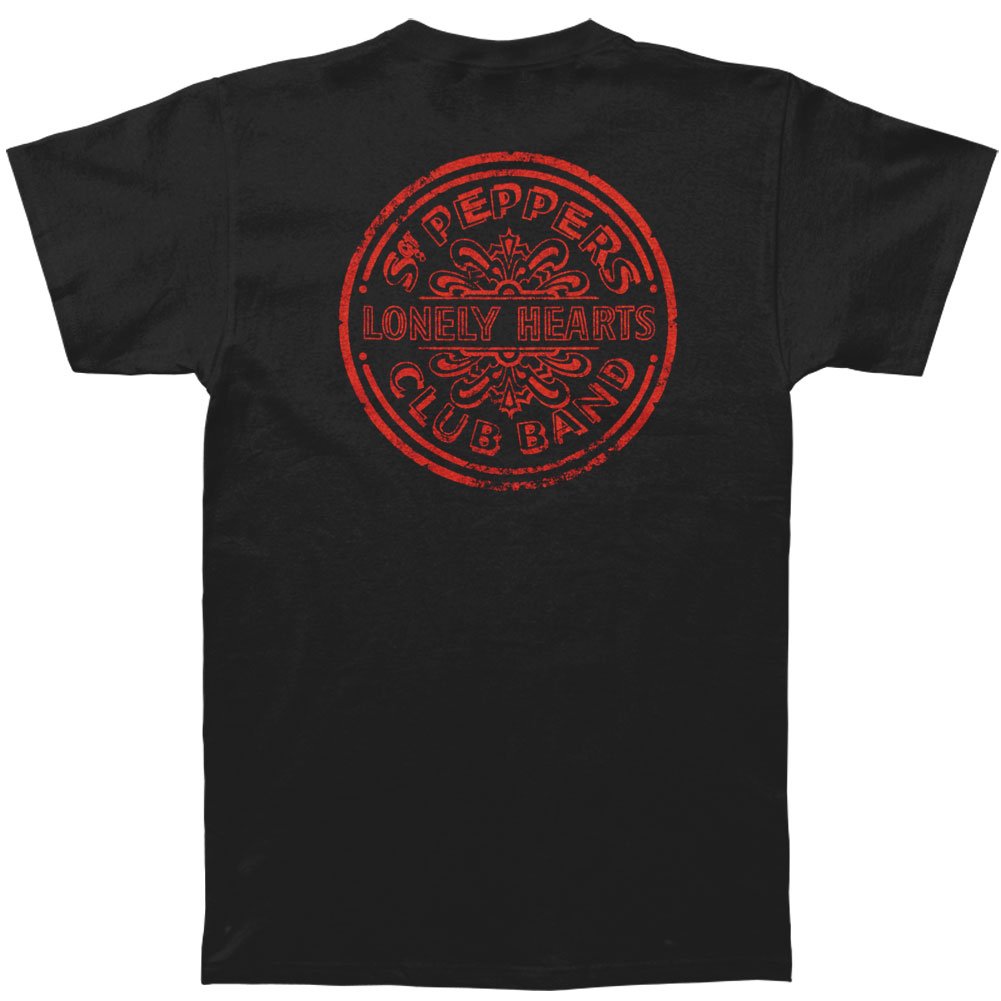 Beatles Men's SGT. Pepper Vintage T-Shirt Small Vintage Black