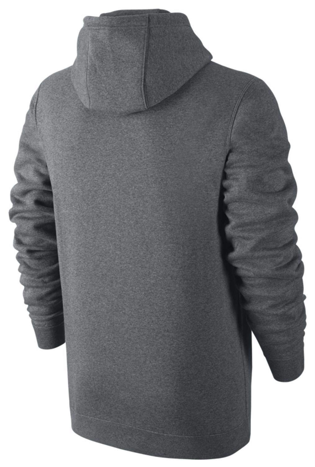 Nike Men's Sportswear Club Pullover Hoodie, Charcoal Heather/Charcoal Heather/White, Medium