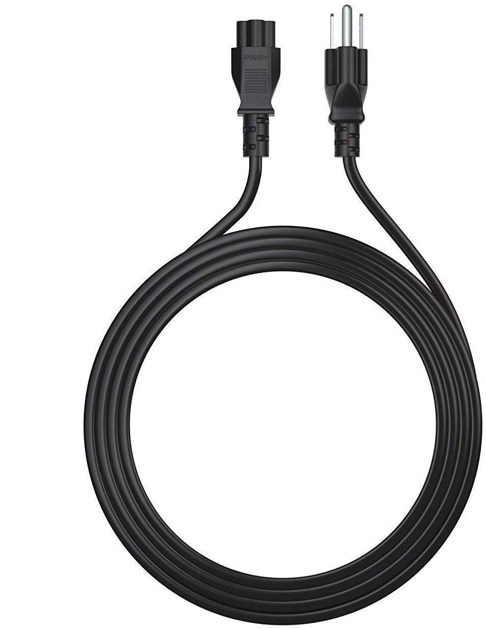 PWR+ 6 Ft Power Cord for Segway Ninebot MAX Electric Kick Scooter Charger Adapter Cable Repacement 3 Prong Mickey Mouse IEC320 C5 to NEMA 5-15P (UL Safety Certified)