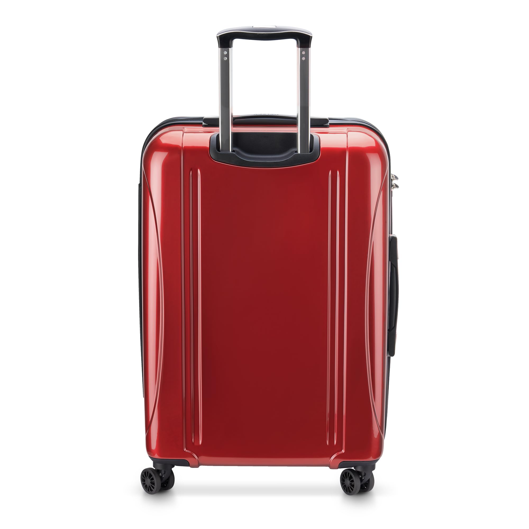 DELSEY PARIS Helium Aero Hardside Expandable Luggage with Spinner Wheels, Brick Red, Checked-Medium 25 Inch