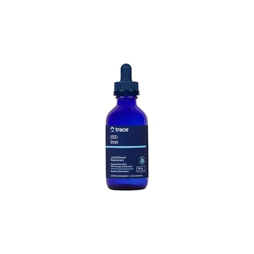 Trace Minerals Ionic Iron 22 mg - Dietary Supplement to Support Immune System Health & Energy - Liquid Ionic Trace Mineral Supplement with Ferrous Sulfate - 1.9 fl oz (About 46 Servings)