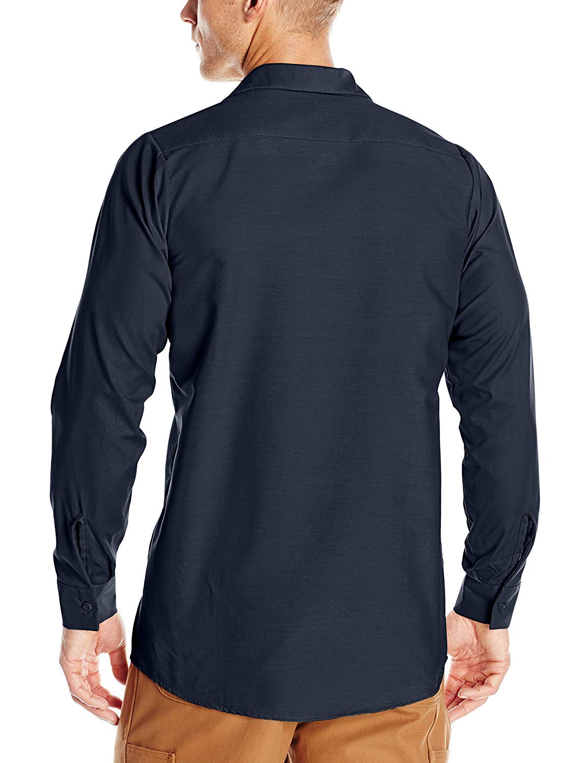 Red Kap Men's Industrial Work Shirt, Regular Fit, Long Sleeve, Navy, X-Large