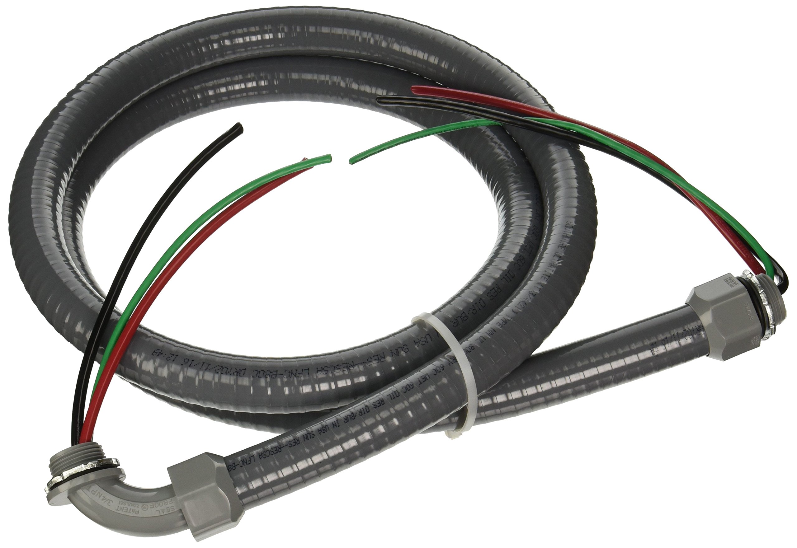 Southwire 55189307 3/4-Inch 6-Feet ULTRA Whip-Pre-Assembled Non-Metallic Liquid Tight Hook-Up Whip