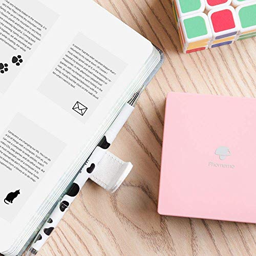 Phomemo M02 Mini Thermal Printer- Bluetooth Thermal Photo Printer with 3 Rolls Transparent Sticker Paper, Compatible with iOS + Android for Plan Journal, Study Notes, Art Creation, Work, Gift