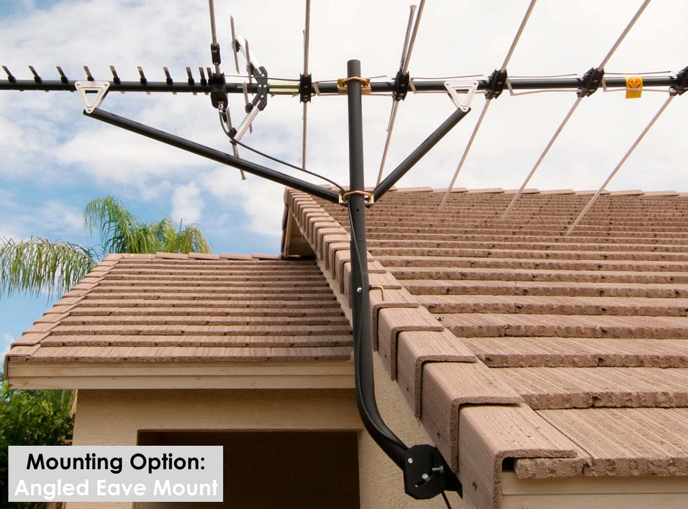 Channel Master Universal Antenna - Sturdy Steel Adjustable Mount for Secure TV Antenna Installation, 1.5" Pole Diameter, Extends from 24"- 44", Weather-Resistant, 7" Wall Clearance