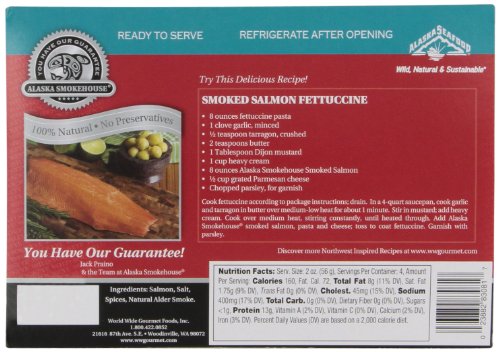 Alaska Smokehouse Smoked Sockeye Fillet in Gift Box, 8-Ounce Each (Pack of 2)