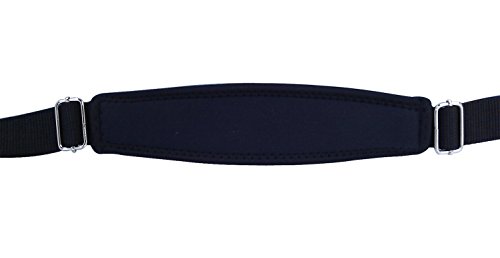 Meffort Inc Adjustable 55 Inch Soft Padded Shoulder Strap Replacement with Metal Hooks for Laptop Duffel Messenger Bag Camera Travel Case - Black