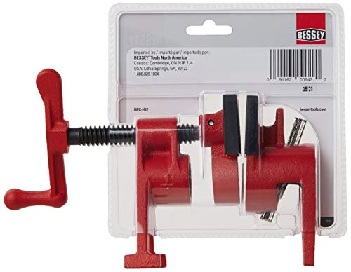BESSEY BPC-H12, 1/2 In. H Style Pipe Clamps - Incredibly Versatile, Easy To Assemble, Indespensable Workshop Clamp For Woodworking, Carpentry, Home Improvement, and DIY Projects