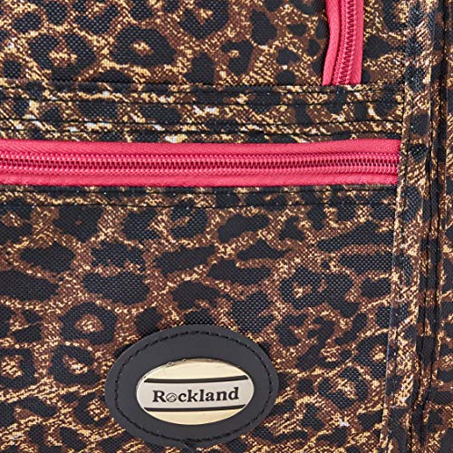 Rockland Rolling Duffel Bag, PINKLEOPARD, 22"