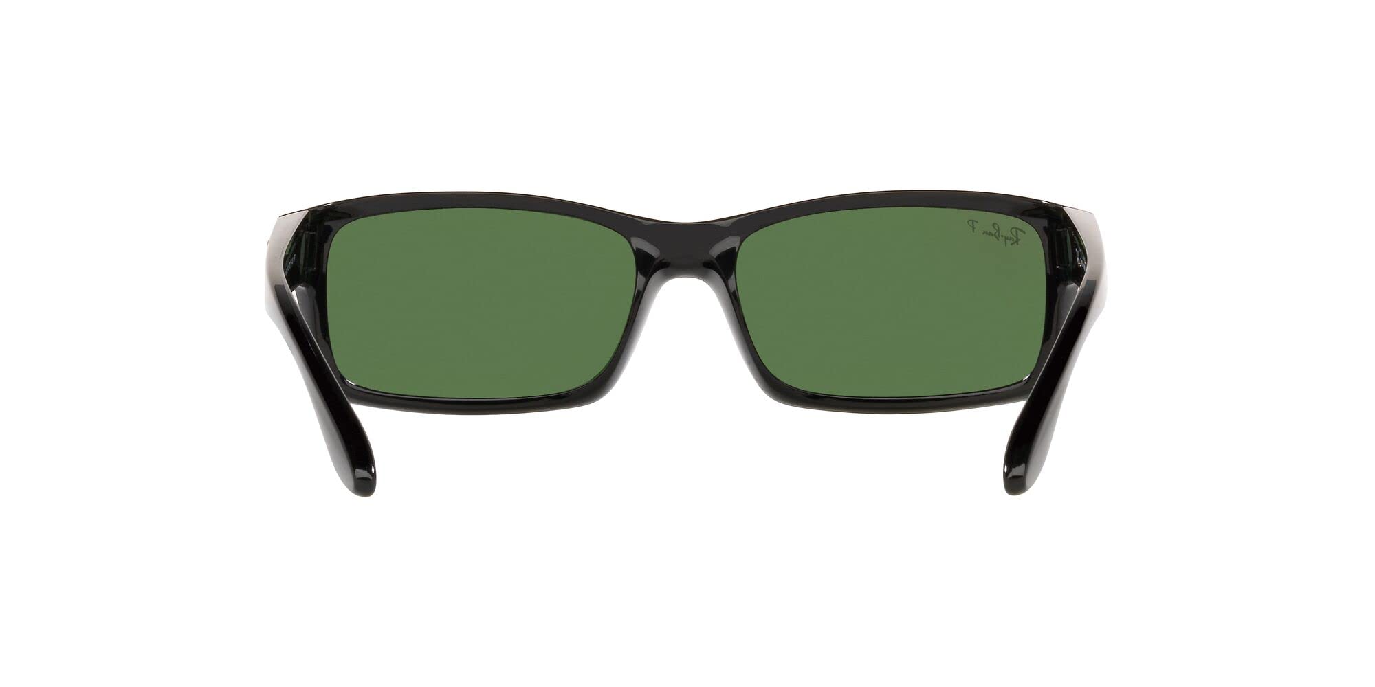 Ray-Ban RB4151 Rectangular Sunglasses, Black/Green, 59 mm