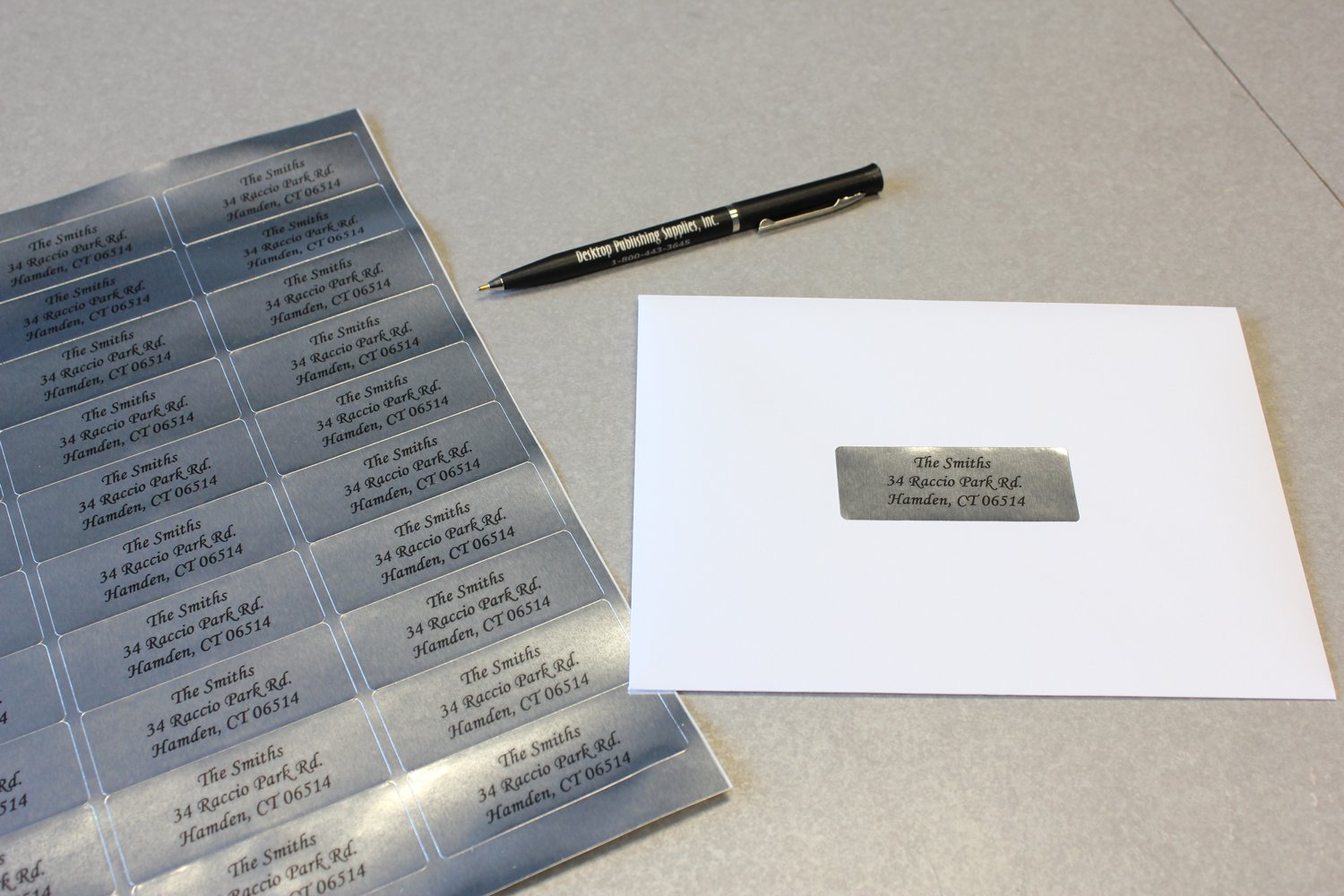 2 5/8" x 1" Silver Foil Address Labels for Laser Printers - 300 Labels