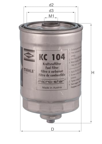 MAHLE Fuel Filter Compatible with VOLVO S60 I S80 V70 II Xc70 Xc90 CROSS COUNTRY 8683212