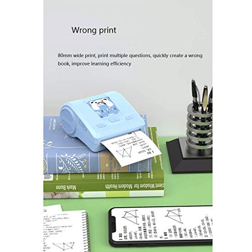 XXXDXDP Portable Mini Pocket BT Thermal Printer Power Bank Function Clip Design Receipt Label Memo Sticker AR Photo Picture Printe (Color : D)