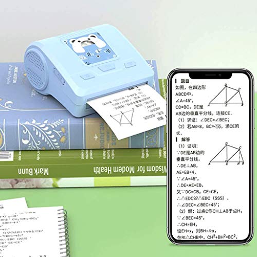 XXXDXDP Portable Mini Pocket BT Thermal Printer Power Bank Function Clip Design Receipt Label Memo Sticker AR Photo Picture Printe (Color : D)