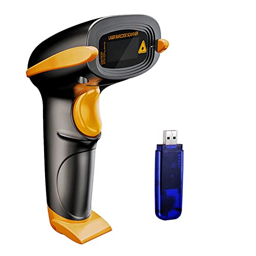 NADMAOO Bur3400-Orange Thermal Label Printer and Bur3003 Wireless Barcode Scanner Orange