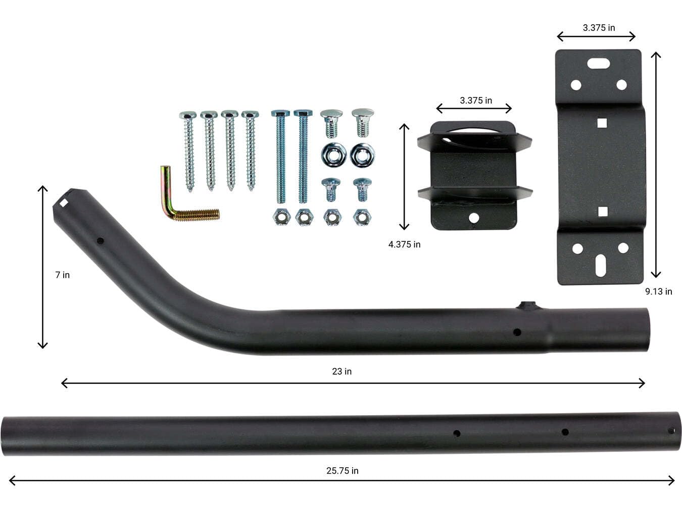 Channel Master Universal Antenna - Sturdy Steel Adjustable Mount for Secure TV Antenna Installation, 1.5" Pole Diameter, Extends from 24"- 44", Weather-Resistant, 7" Wall Clearance