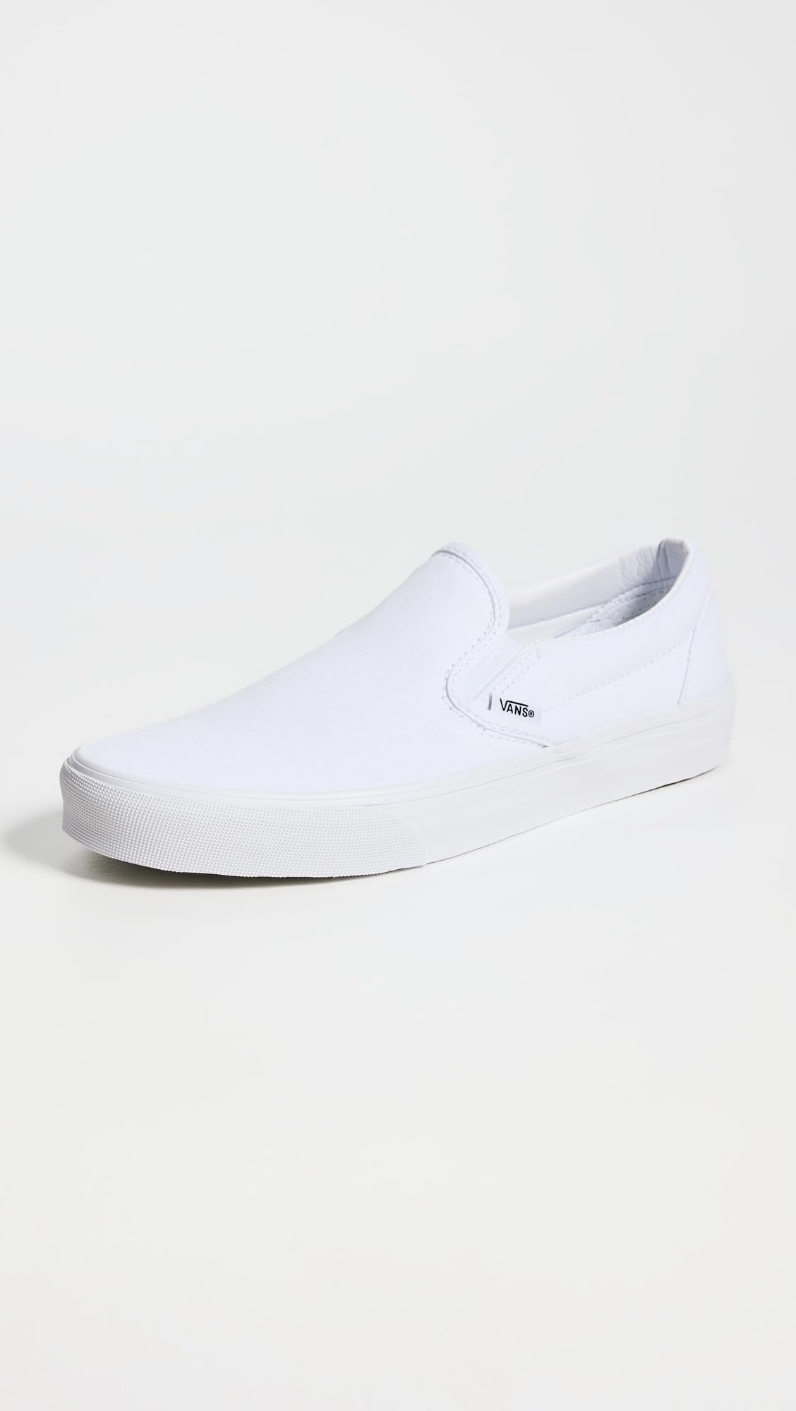 Vans Adult Classic Slip-On Core Classics, True White, Men 5.5, Women 7.0