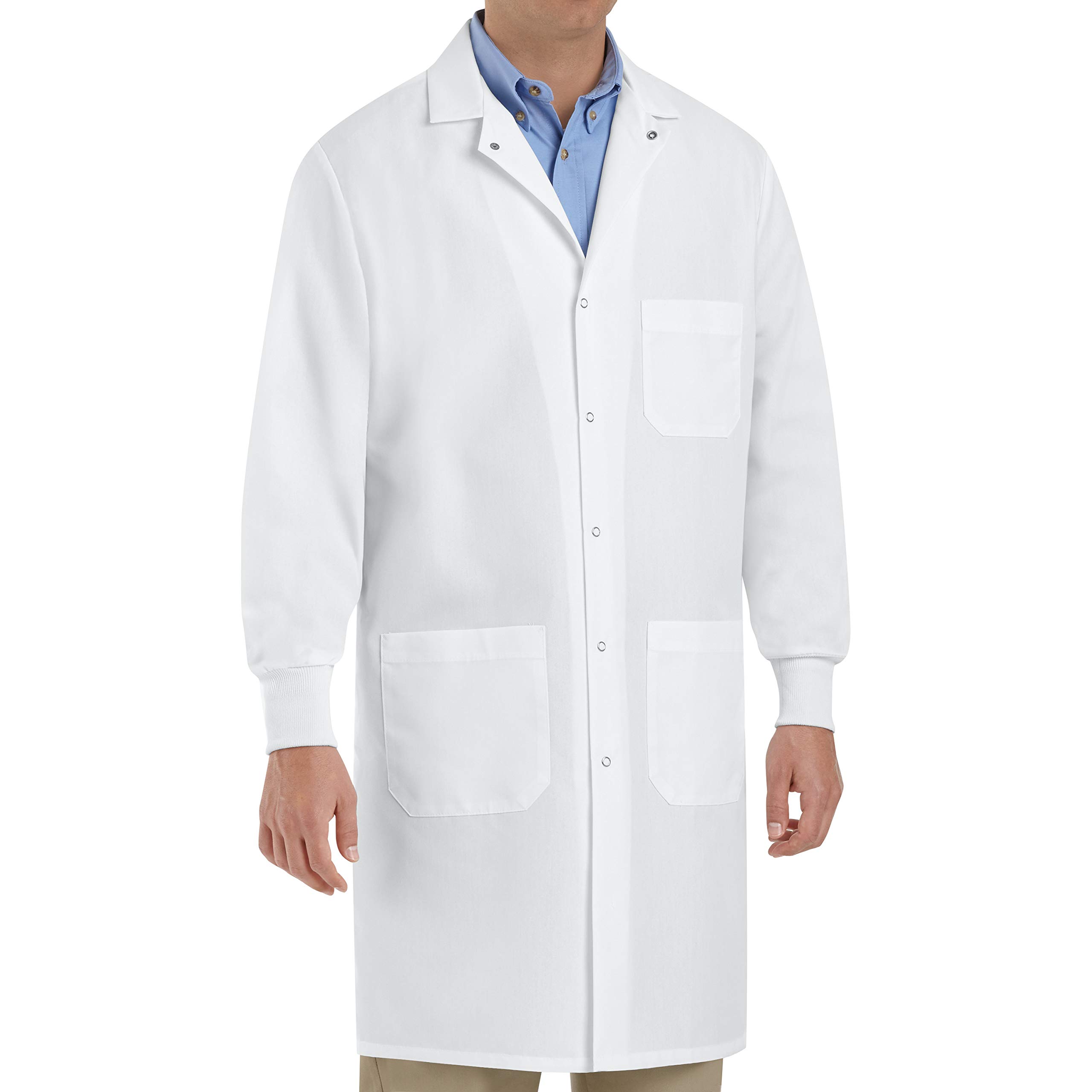 Red Kap Unisex Specialized Cuffed Lab Coat with 3 Front Pockets, White, 3X-Large