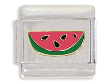Clearly Charming Watermelon Italian Charm Bracelet Link