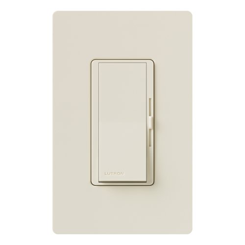 Lutron Diva Dimmer Switch for Incandescent Bulbs, 600-Watt/Single-Pole, DV-600P-LA, Light Almond