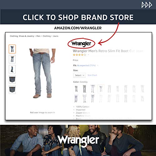 Wrangler Men's Premium Performance Cowboy Cut Slim Fit Jean, Dark Stone, 36W x 32L
