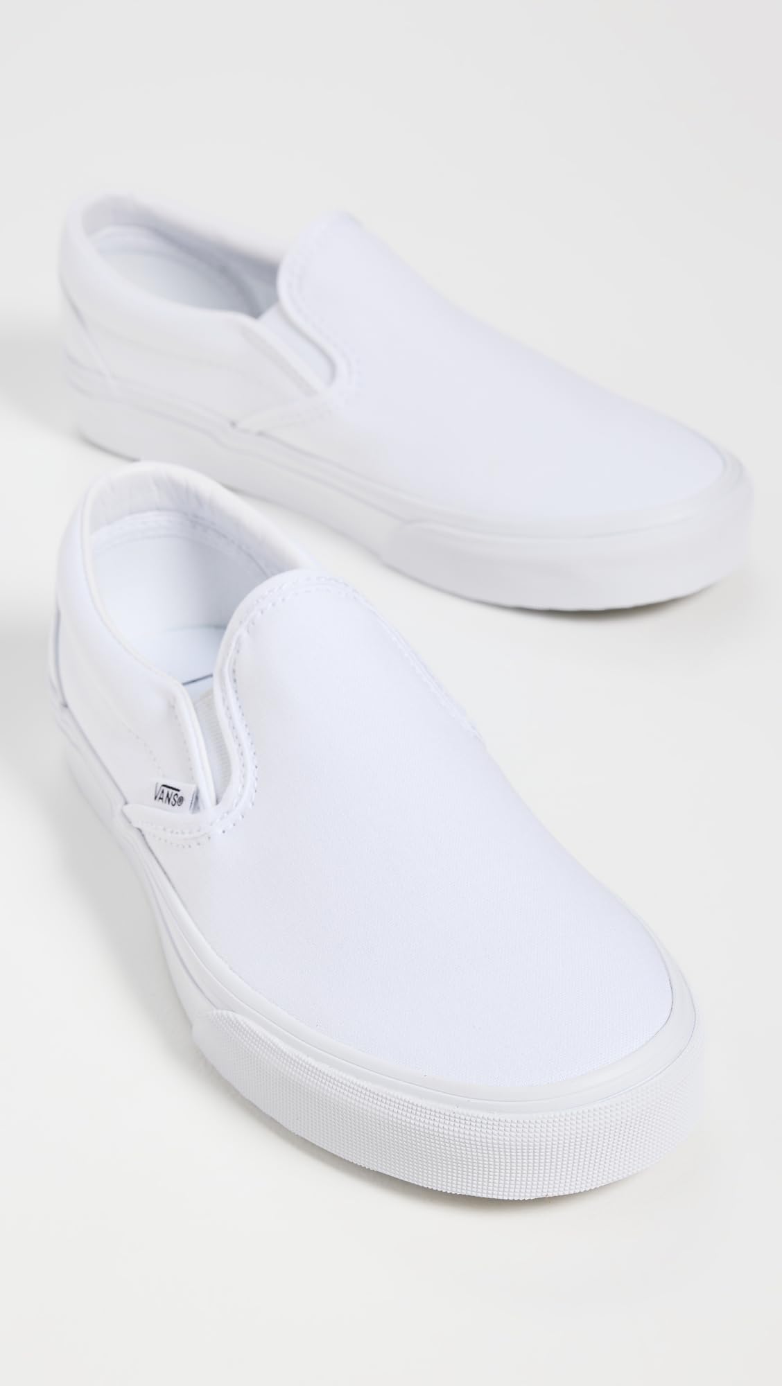 Vans Adult Classic Slip-On Core Classics, True White, Men 5.5, Women 7.0