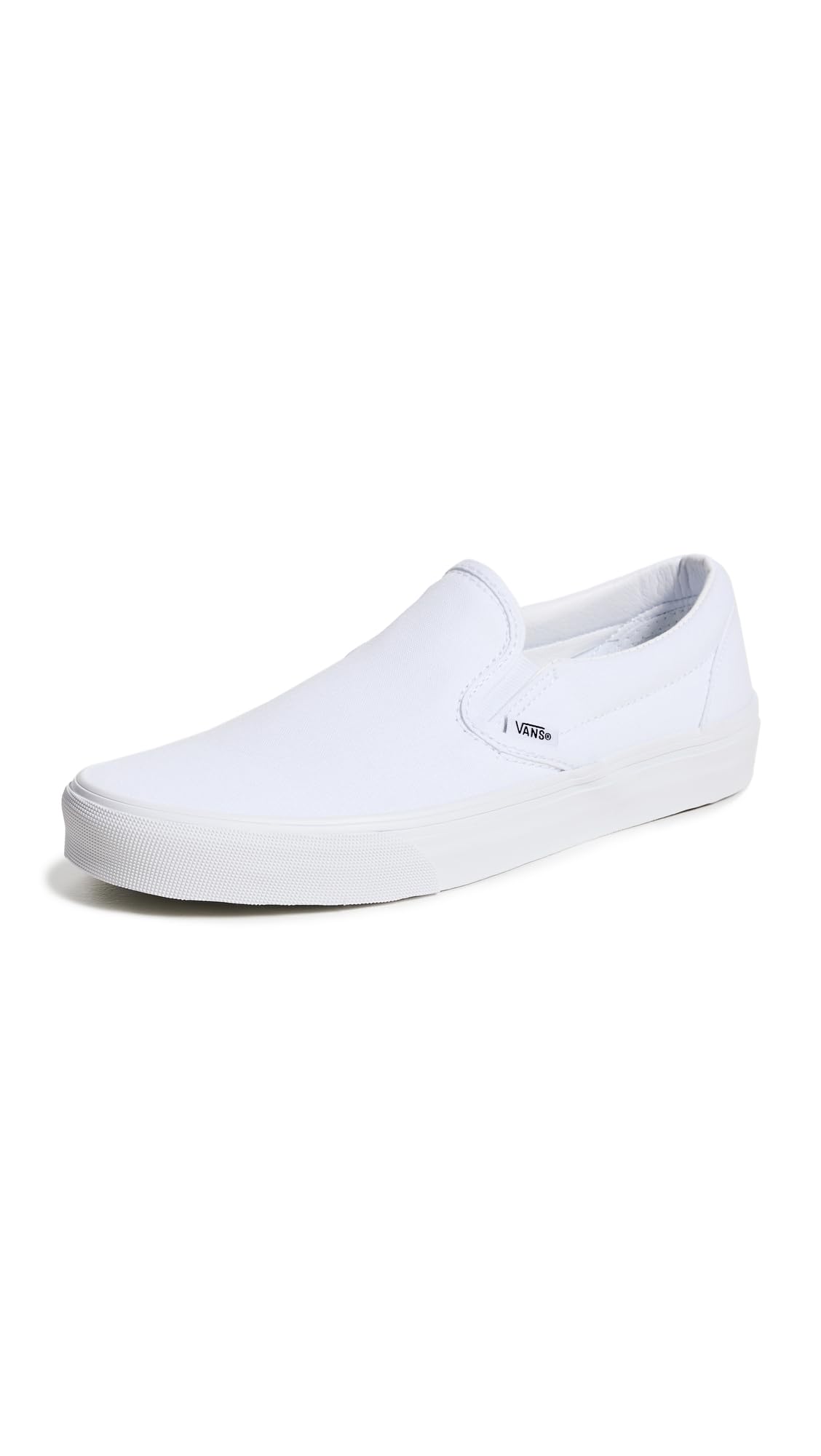 Vans Adult Classic Slip-On Core Classics, True White, Men 5.5, Women 7.0