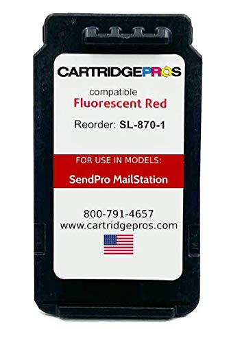 Made in The USA - Red Ink Cartridge SL-870-1 Replacement for New SendPro Mailstation (CSD1) Postage Machines.