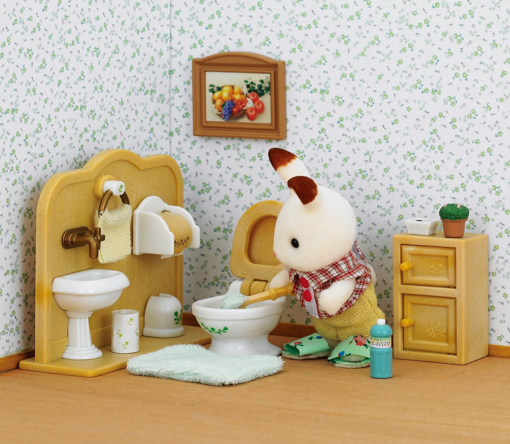 Epoch Sylvanian Families Sylvanian Family Doll "DF-09 Boy of chocolate rabbit Furniture Sets"