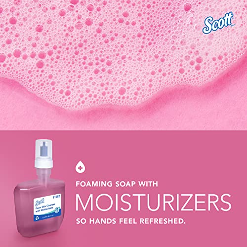 Scott Professional Foam Hand Soap with Moisturizers (91592), 1.2 L, Foaming, Pink, Floral Scent, Automatic Refills, for Kimberly-Clark Professional ICON Dispensers (2 Bottles)