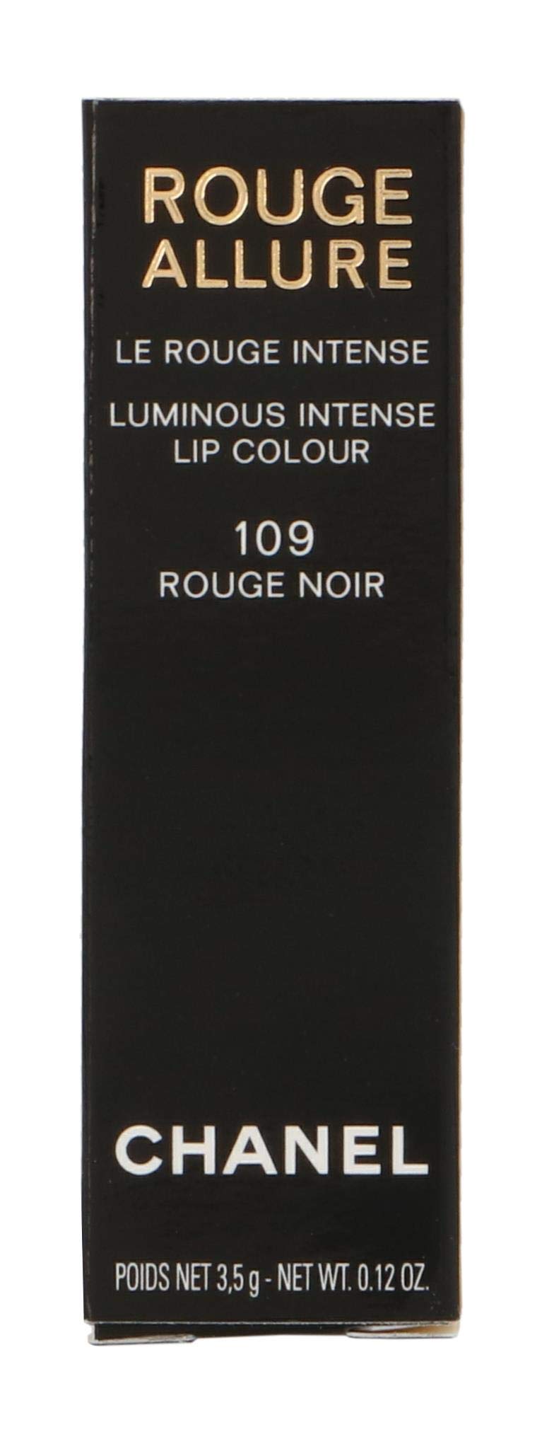 Chanel Rouge Allure Luminous Intense Lip Colour 109 Rouge Noir for Women, 0.12 Ounce
