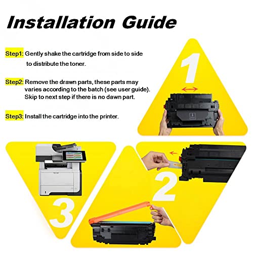 v4ink Compatible CE255X Toner Cartridge Replacement for HP 55X CE255X 55A CE255A Toner High Yield Ink for HP P3015 P3015d P3015dn P3015n P3015x M521dn M521dw M525c M525dn M525f Printer 2PK