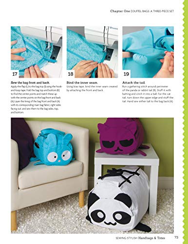 Sewing Stylish Handbags & Totes: Chic to Unique Bags & Purses That You Can Make (Design Originals) Full-Size Pattern Pack Included - Bags for Adults and Kids, Applique Tips, How to Customize, and More