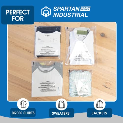 Spartan Industrial - 6" X 9" (1000 Count) Self Seal Clear Poly Bags with Suffocation Warning for Packaging, Shipping & FBA - Permanent Adhesive