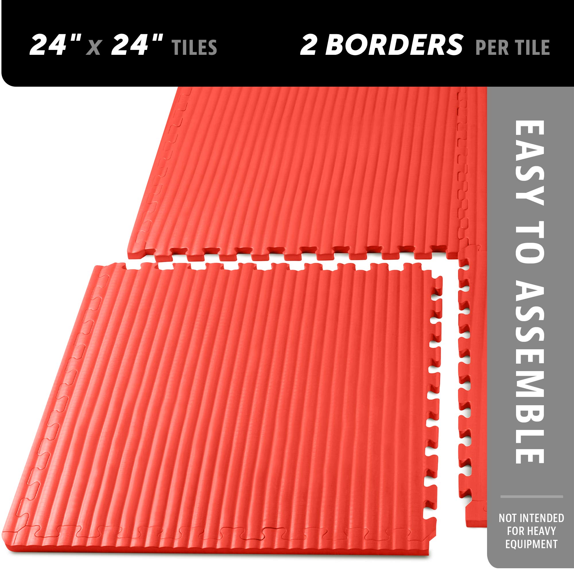 We Sell Mats 3/4 Inch Thick Martial Arts EVA Foam Exercise Mat, Tatami Pattern, Interlocking Floor Tiles for Home Gym, MMA, Anti-Fatigue Mats, 24 in x 24 in
