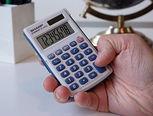 Sharp Electronics 8-Digit Twin Powered Calculator (EL-243S/EL-243SB)