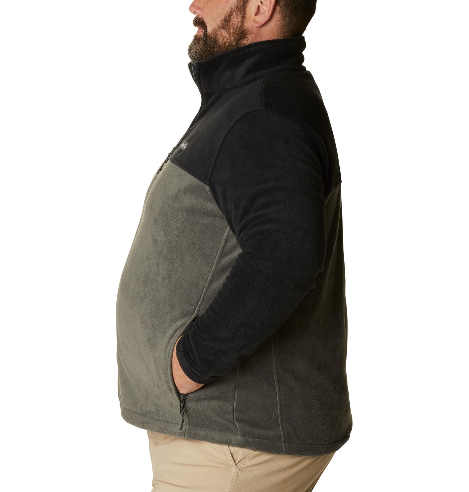 Columbia Men's Steens Mountain 2.0 Full Zip Fleece Jacket, Black/Grill, Medium