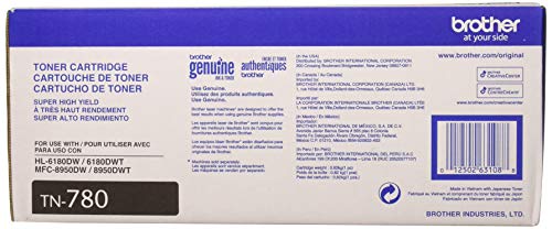 Brother TN-780 DCP-8250 HL-6180 MFC-8950 Toner -Cartridge (Black) in Retail Packaging