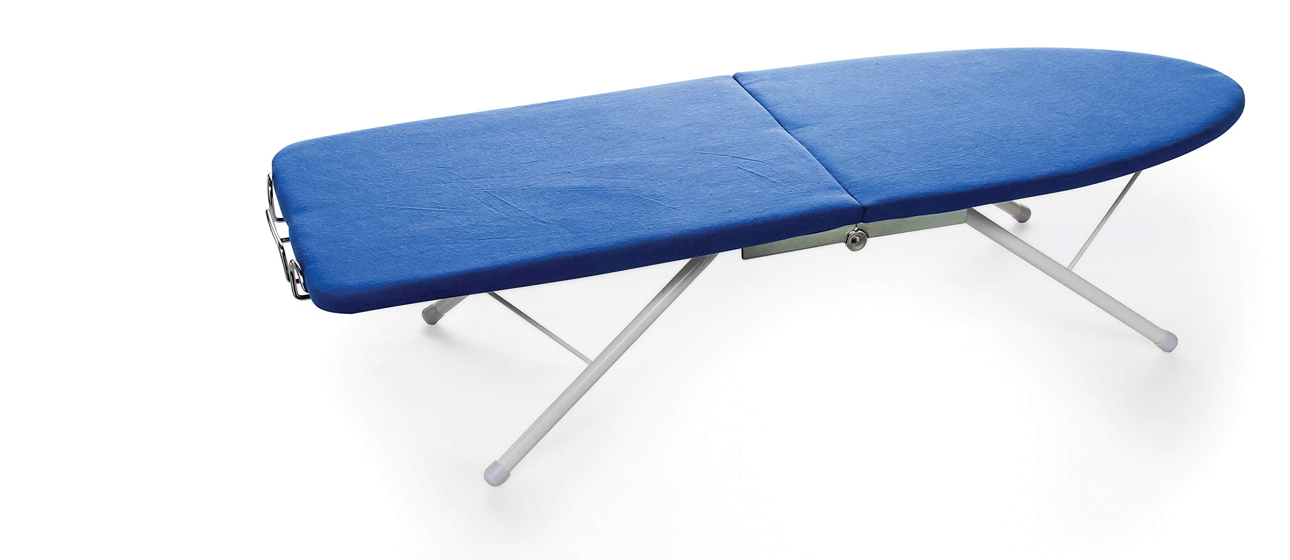 Camco Folding Ironing Board- Easily Folds for Convenient Storage After Each Use Perfect for Traveling, RVs and Campers- (43904), Blue and White